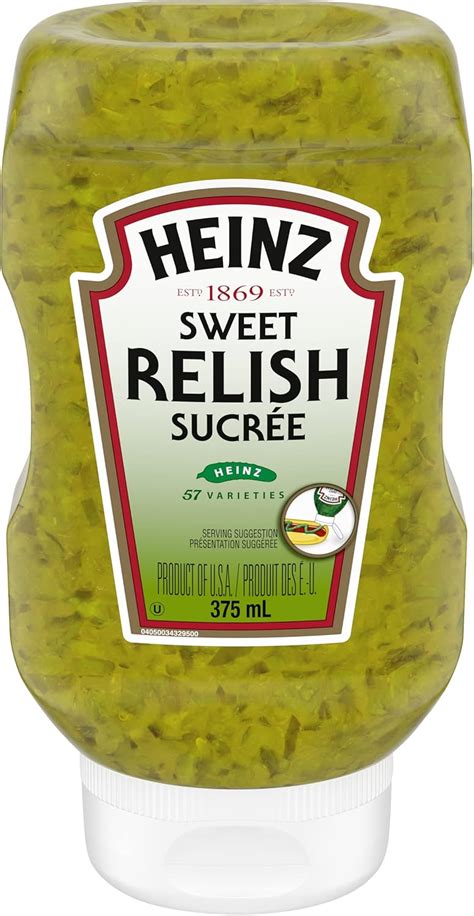 Heinz Sweet Relish 12 X 375 Ml Squeeze Bottles Amazonca Grocery