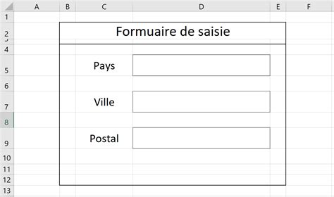 Créer un formulaire de saisie sans userform ou VBA sur Excel TUTO DE RIEN