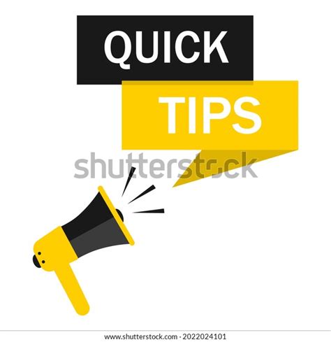 Quick Tips Vector Illustration Set Template Stock Vector Royalty Free
