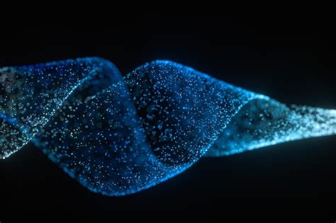 Premium Photo Blue Glowing Particles Abstract Background 3d Rendering