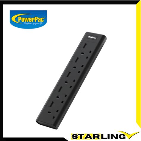 Powerpac 5 Way Extension Cord Extension Socket Safety Mark 3 Meter Pp8555bk Shopee Singapore
