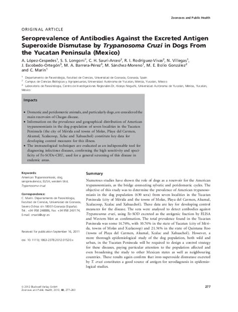 Pdf Seroprevalence Of Antibodies Against The Excreted Antigen