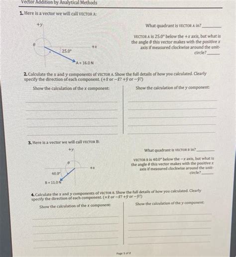 Solved Vector Addition By Analytical Methods Here Is A Chegg Com