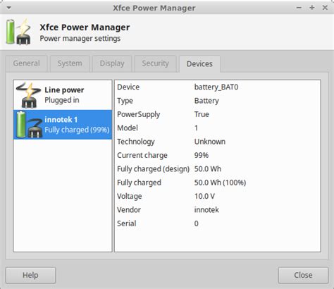 Xfce Xfce Power Manager Preferences Xfce Docs