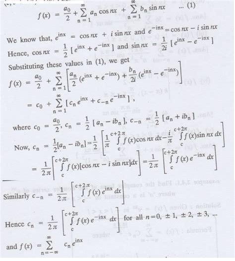 Complex Form Of Fourier Series