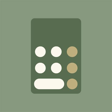 Ios Calculator App Icon App Cover White Green And Yellow Gold