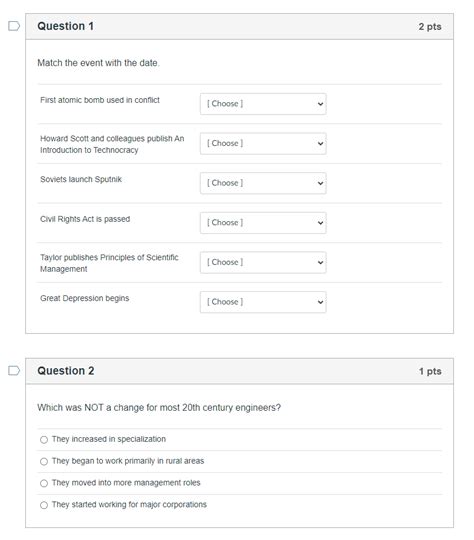 Solved Question 1 2 Pts Match The Event With The Date First Chegg Com
