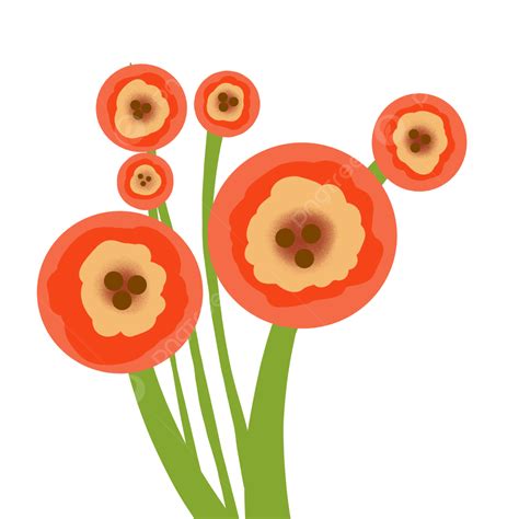 주황색 둥근 꽃 꽃 바퀴 추상 꽃 일주 Png 일러스트 및 Psd 이미지 무료 다운로드 Pngtree