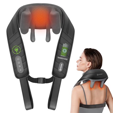 Rechargeable Neck Massager With Heat Comfier 4d Cordless Kneading