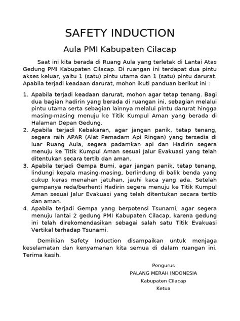 Safety Induction Pdf