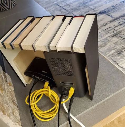Faux Diy Books For Hide Wifi Router
