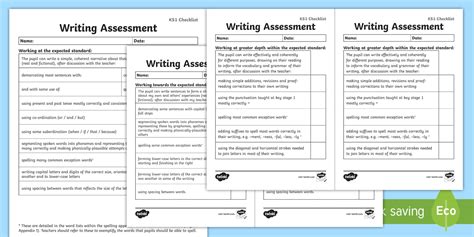 Ks1 Exemplification Checklists Teacher Made Twinkl