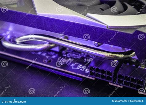 Gpu Graphics Card Cooling System Close Up Details Stock Photo Image Of Unit Digital 255296708