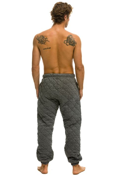 Quilted Sweatpants Heather Grey Aviator Nation