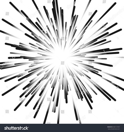 Vector Abstract Explosive Illustration Dynamic Shapes Stock Vector Royalty Free 368121833