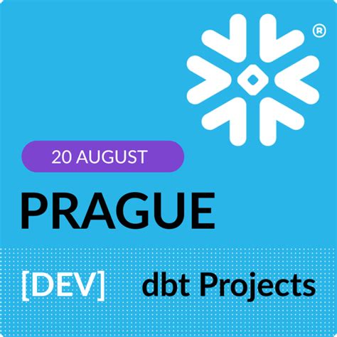 See Dev Hands On Meetup Dbt Projects In Snowflake At Snowflake User Groups Prague