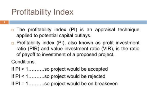 Pi And Npv Ppt For Entrepreneurship Very Imp Ppt