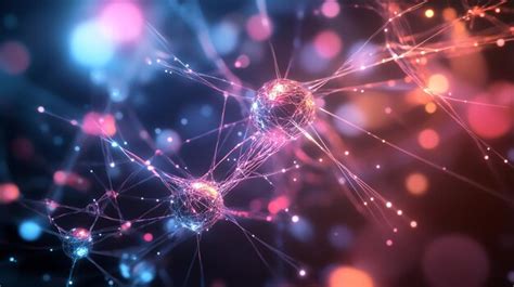 Abstract Neural Network With Glowing Connections And Nodes Premium Ai Generated Image