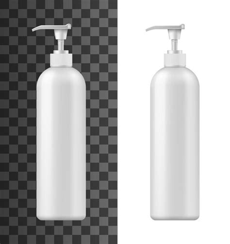 Premium Vector Plastic Bottle With Pump Dispenser 3d Mockups