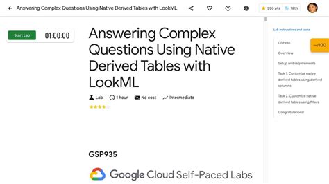 Answering Complex Questions Using Native Derived Tables With Lookml Gsp935 Youtube