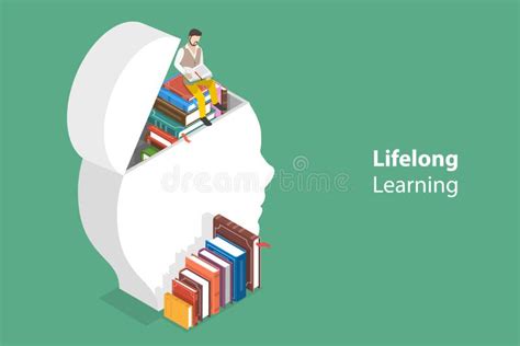 Lifelong Learning Benefits Blue Onboarding Mobile App Screen Stock