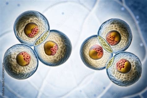 The Stages Of Cell Division Mitosis From A Single Cell Splitting