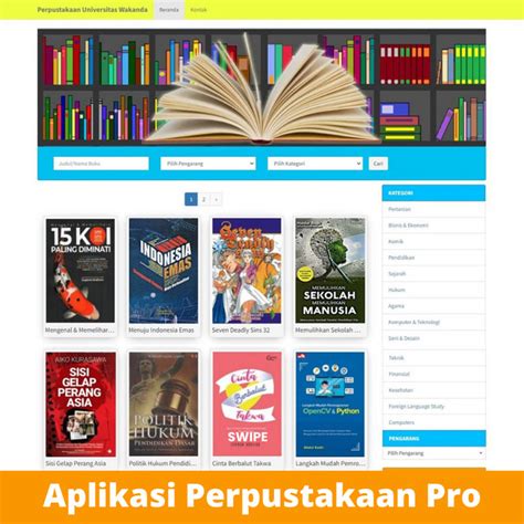 Jual Aplikasi Perpustakaan Pro Berbasis Web Kab Karawang Softgame Tokopedia