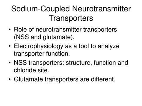 Ppt Structure And Function Of Neurotransmitter Transporters Powerpoint Presentation Id 9653422