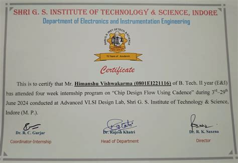 Himanshu Vishwakarma On Linkedin Chipdesign Cadence Internship Semiconductor