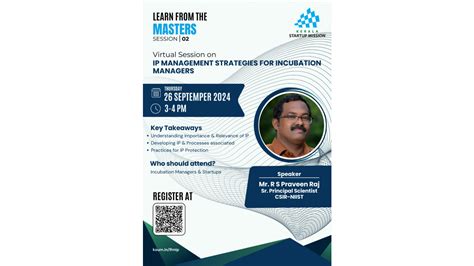 Ip Management Strategies For Incubation Managers Events Kerala Startup Mission