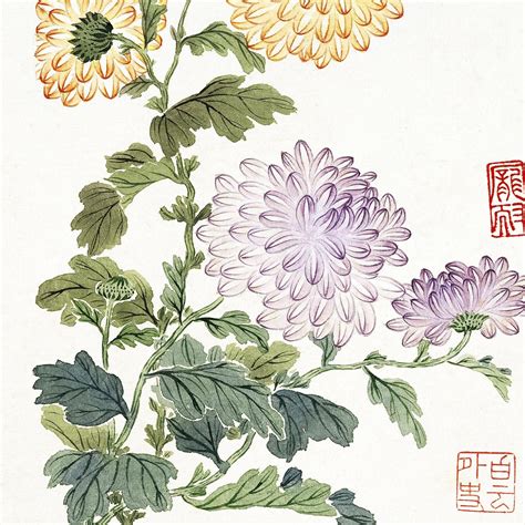 Japanese Minimal Flower Art Print Japanese Woodblock Flowers Etsy