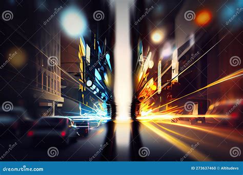 Diagonal Cross Section Of Blur And Light With Different Intensities Illuminating The Scene