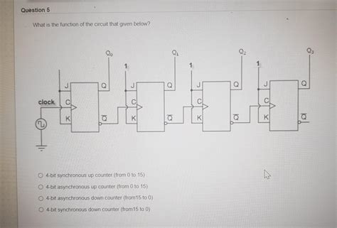Solved Question 5 What Is The Function Of The Circuit That