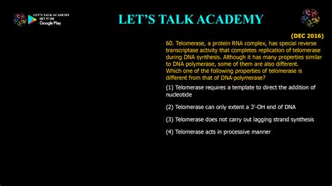 Key Differences Between Telomerase From Dna Polymerase