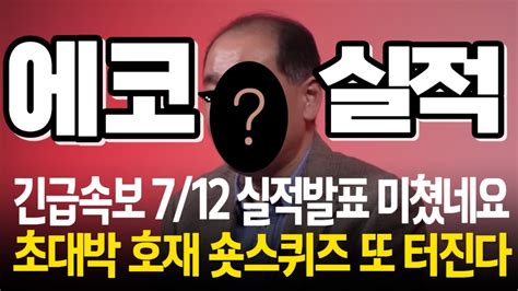 긴급속보 🔥에코프로비엠 실적발표 충격 믿기지않는다 이럴수가 선대인tv 밧데리아저씨 서정덕tv Youtube