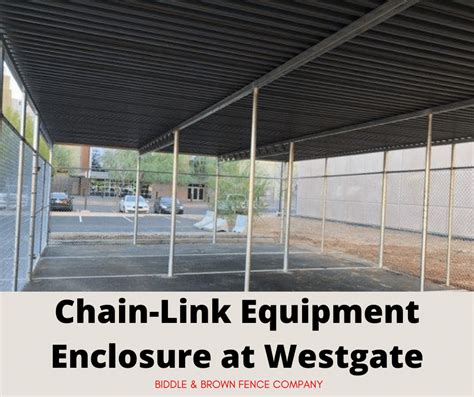 Chain Link Equipment Enclosure At Westgate Bandb Fence Co