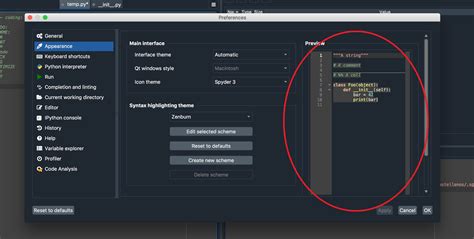 Appearance Preferences For Syntax Highlighting With Dark Theme Look Weird · Issue 9248 · Spyder