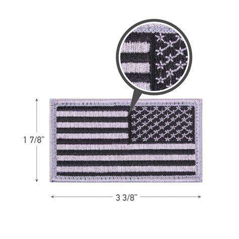 Black And Silver Reverse American Flag Hook And Loop Patch Grandpopsarmynavy