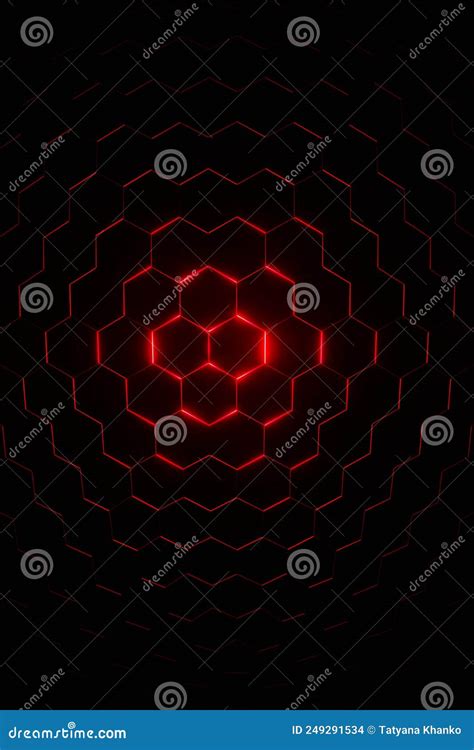 3d Rendering Hexagonal Relation Structure Mesh Pattern Wall Design