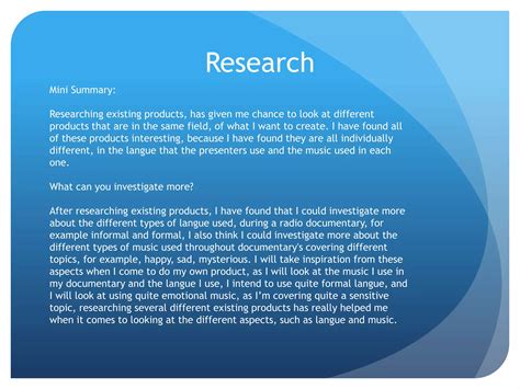 Final Major Project Research Ppt