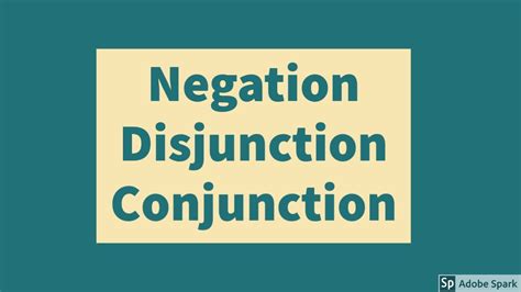 Negation Disjunction And Conjunction Discrete Math Youtube Negation Disjunction And Conjunction Discrete Math Youtube