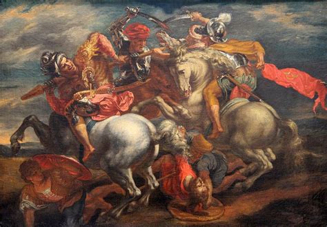 La Battaglia Di Anghiari Leonardo Da Vinci Stampa Darte