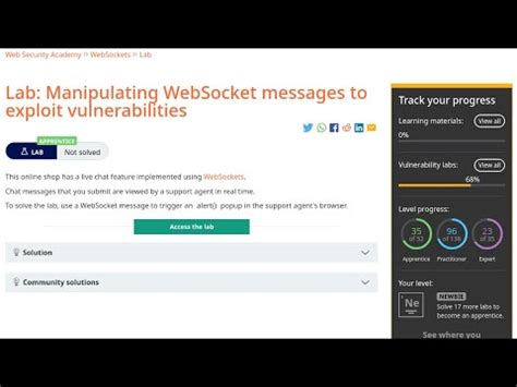 Web Security Academy Websockets 1 Manipulating Websocket Messages To Exploit