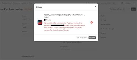 User Unable To Upload Attachment Frappe Cloud Customize Erpnext