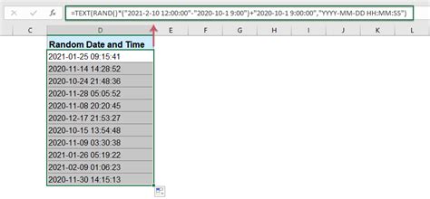 how to quickly generate random time in excel