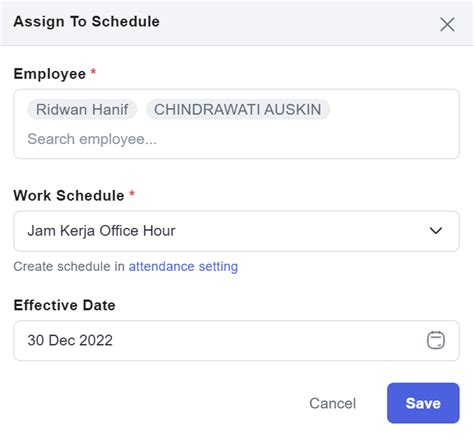 How To Assign Employee Shifts On The Schedule Menu New Mekari Talenta