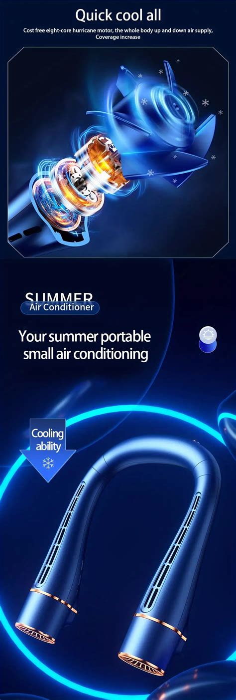 1pc 매달려 목 팬 휴대용 작은 침묵 게으른 사람 교수형 목 목 터빈 Usb 충전 미니 주 Temu Korea