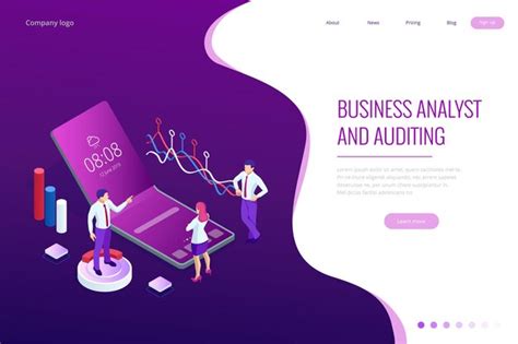 Premium Vector Landing Page With Isometric Business And Finance