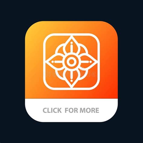 Flower Easter Nature Mobile App Button Android And Ios Line Version