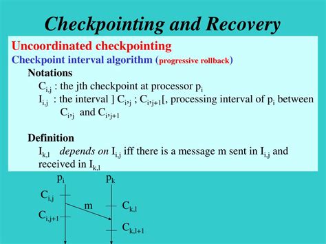 Ppt Ch13 Checkpointing And Recovery Powerpoint Presentation Free Download Id6398696
